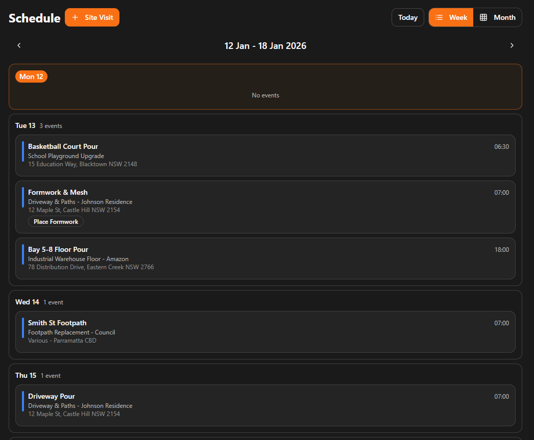 PourHub - Concreting Business Management Software | Australia
